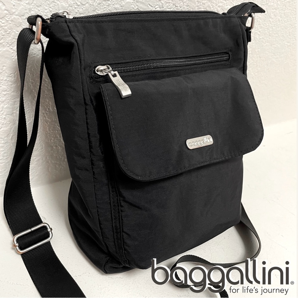 Baggallini Town Bagg Classic Black Cargo Crossbody / … - Gem